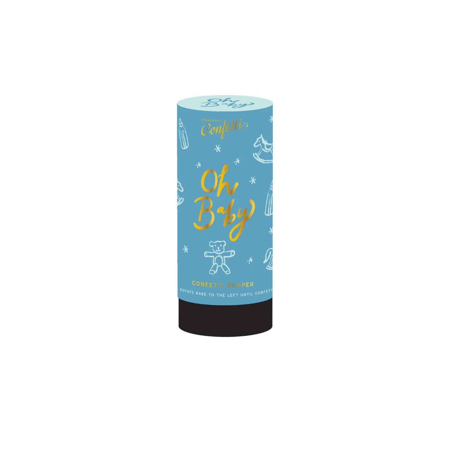 Oh Baby Confetti Popper: Blue – Pop & Pour Party Co