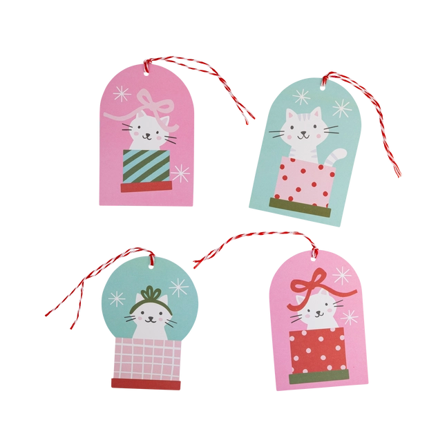 Christmas Cat Gift Tag Set – Pop & Pour Party Co