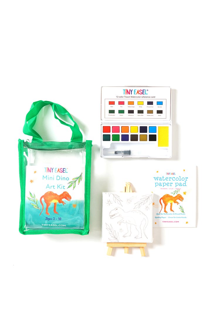 Tiny Easel Mini Dinosaur Art Kit – Pop & Pour Party Co