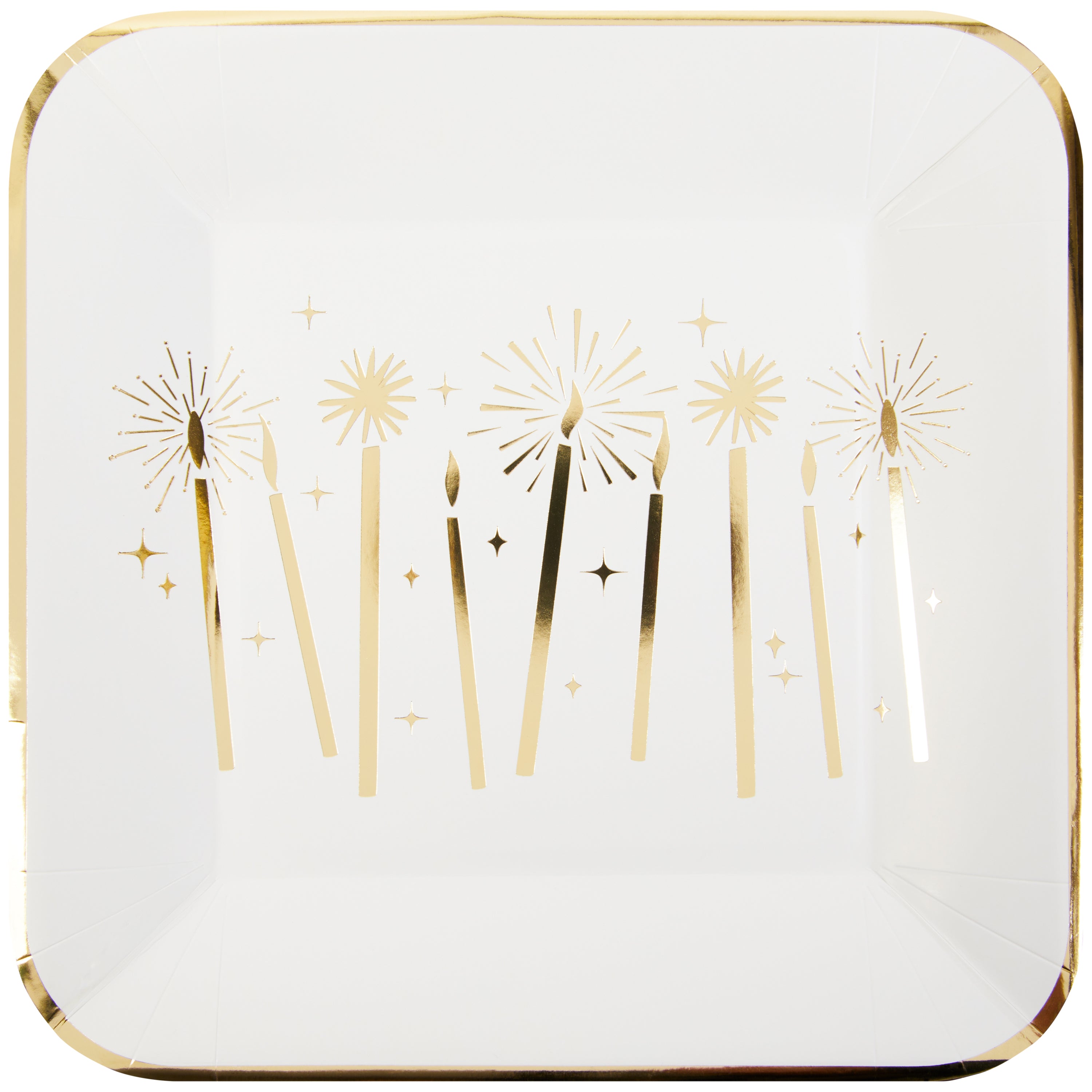 "Yay" Square Dinner Plates – Pop & Pour Party Co