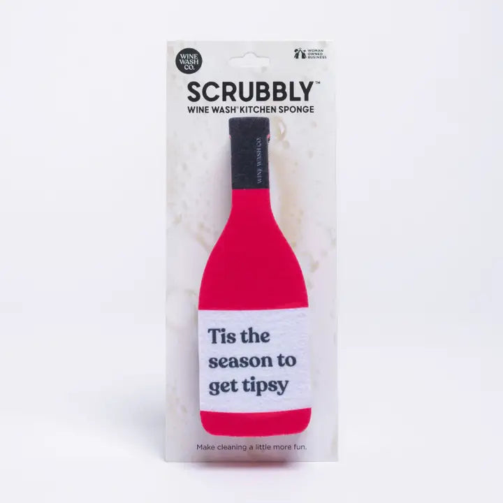 Tipsy Season Holiday Scrubbly™ Sponge – Pop & Pour Party Co